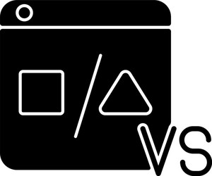 Comparison platforms icon Royalty Free Vector Image