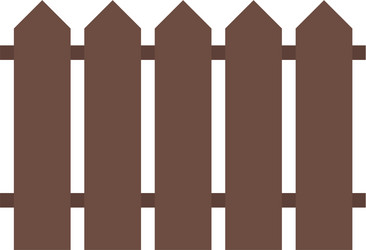 Wooden fence color icon yard hedge symbol Vector Image