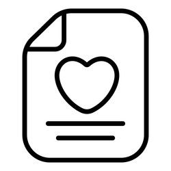 Love letter paper icon simple design blue line Vector Image