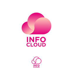 Cloud computing logo info emblems Royalty Free Vector Image