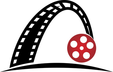 Film strip logo Royalty Free Vector Image - VectorStock