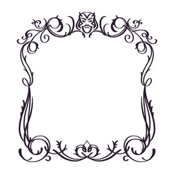 Fantasy vintage ornate border frame gothic Vector Image