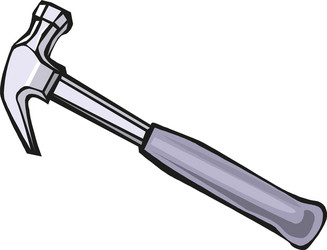 Hand holding a hammer tools icon cartoon Vector Image
