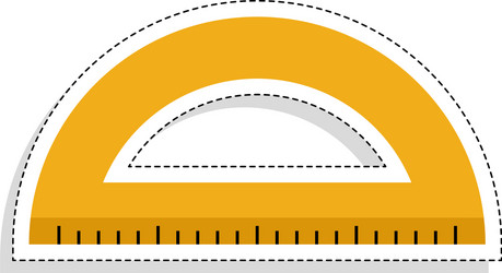 Isolated ruler tool sticker Royalty Free Vector Image