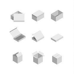 Cardboard box isometric icon fragile cargo Vector Image
