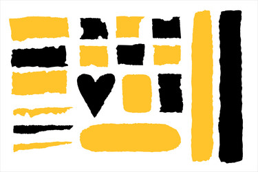 Set of design elements with jagged edges Vector Image