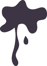 Splashing form drip ink blot monochrome flat style