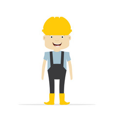 Female worker front view cartoon woman Royalty Free Vector