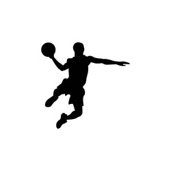 Basketball dribbling logo design Royalty Free Vector Image