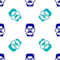 Filled outline portrait of joseph stalin icon Vector Image