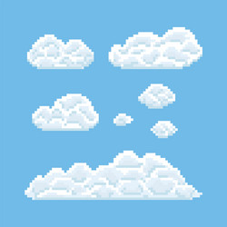 8 Bit Cloud Vector Images (over 620)