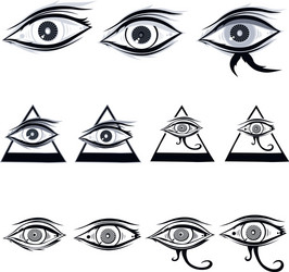 One eye triangle sign symbol Royalty Free Vector Image