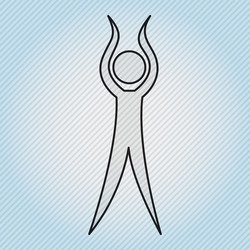 Human figure silhouette seated icon Royalty Free Vector