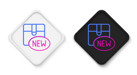 White line new collection icon isolated on Vector Image