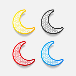 Realistic design element moon Royalty Free Vector Image