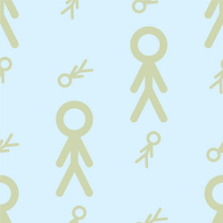 Seamless background abstract sign of people Vector Image