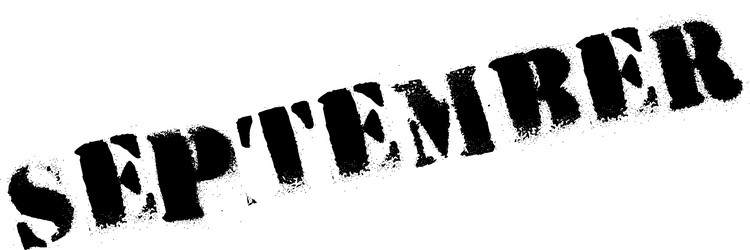 September rubber stamp Royalty Free Vector Image