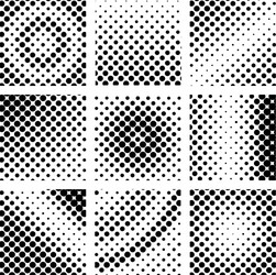 Halftone square dot texture pattern tone Vector Image