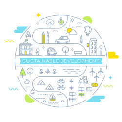 Pie chart showing sustainable development goals Vector Image
