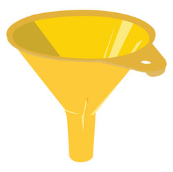 Plastic funnel on a white background Royalty Free Vector