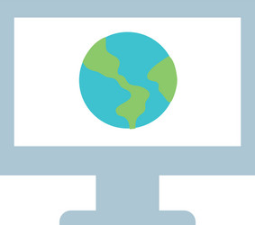 Global earth planet inside computer technology Vector Image