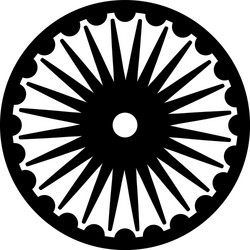 Map indian with ashoka chakra Royalty Free Vector Image
