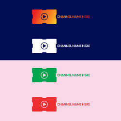 Channel logo and video logo design Royalty Free Vector Image