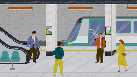 Cartoon Metro Station Subway Vector Images (over 1,200)