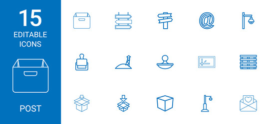 Post icons Royalty Free Vector Image - VectorStock