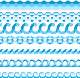 Seamless ocean sea water waves Royalty Free Vector Image