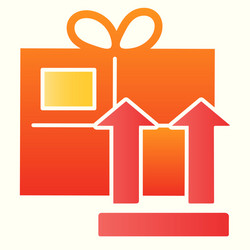 This side up sign on box line icon cargo parcel Vector Image