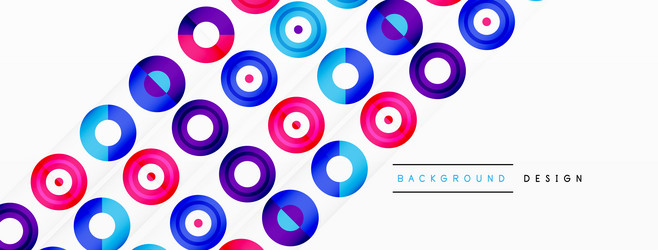 Eye-catching background of colorful circles of Vector Image