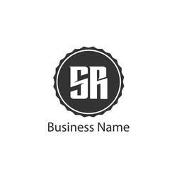 Nr logo initial letter monogram with abstract Vector Image