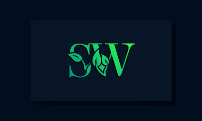 Initial letters sw monogram logo design bundle Vector Image