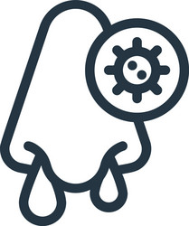 Snot icon editable stroke linear symbol Royalty Free Vector