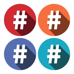 Hashtag icon minimal and creative isolated Vector Image