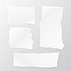 Torn square paper set Royalty Free Vector Image