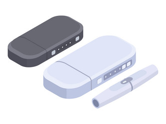 Isometric electronic cigarettes vape box Vector Image