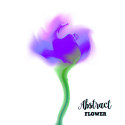 Abstract glitch flower with distorted petal Vector Image