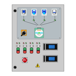 Generator control cabinetisometry Royalty Free Vector Image