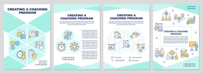 Internship program brochure template layout Vector Image