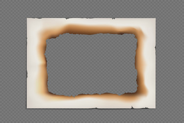 Frame paper with burnt and fire center Royalty Free Vector