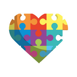 Heart puzzle game Royalty Free Vector Image - VectorStock
