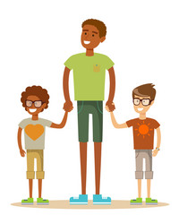Mixed race family Royalty Free Vector Image - VectorStock