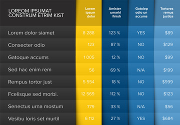 Multipurpose table template Royalty Free Vector Image