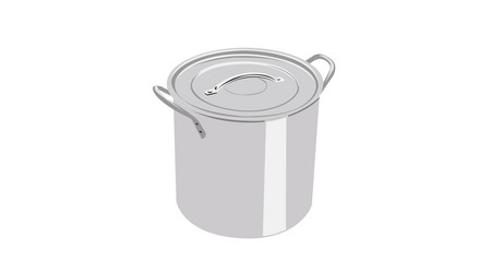 Steel pot Royalty Free Vector Image - VectorStock