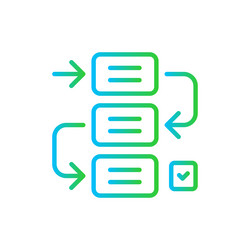 Workflow product development icon with black Vector Image