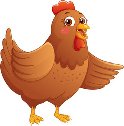 Brown spring chicken Royalty Free Vector Image