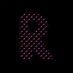 Pastel alphabet letters isolated on black Vector Image