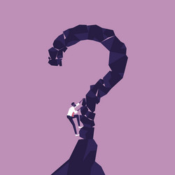 Problem solving concept with question marks Vector Image